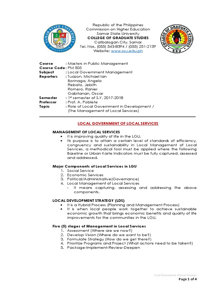 Role of Local Govt in Development | PDF | Resource | Budget