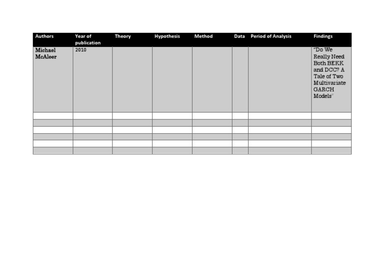 Table Literature List | PDF