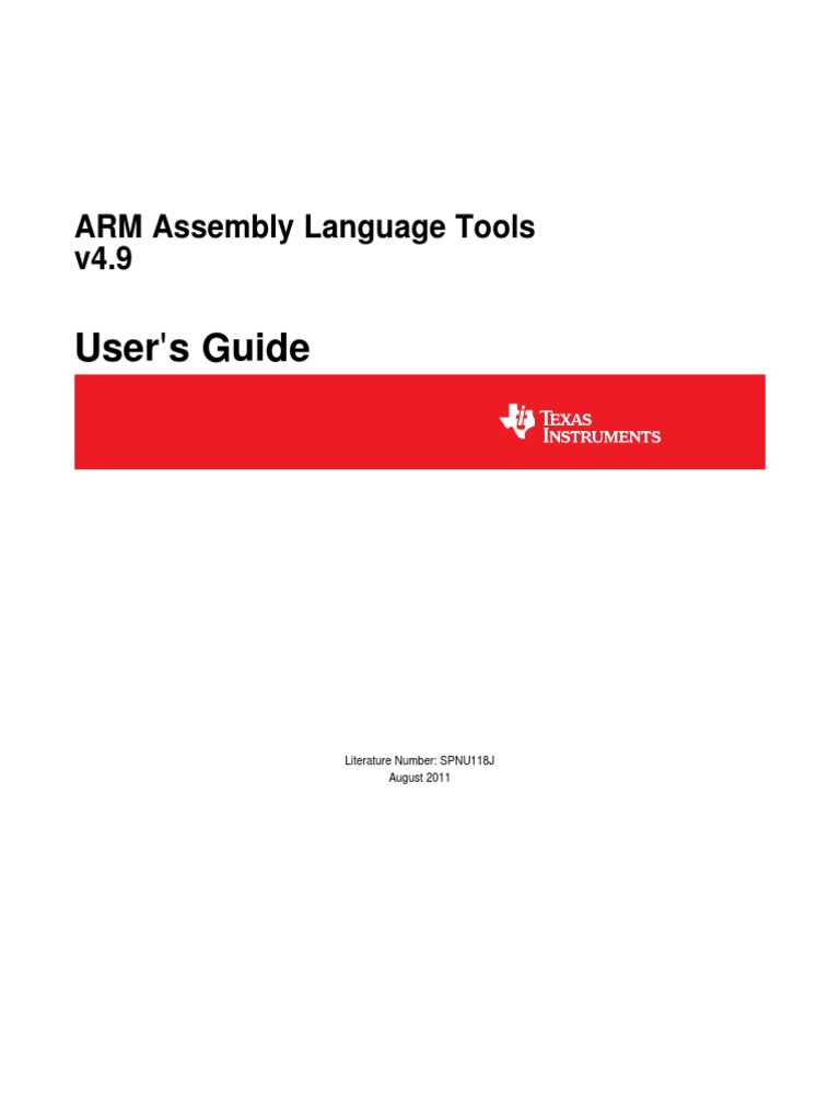 TMS470 Assembly Language Tools User' S Guide | PDF | Assembly Language ...