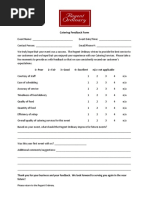 Food Tasting Form | PDF | Cooking, Food & Wine