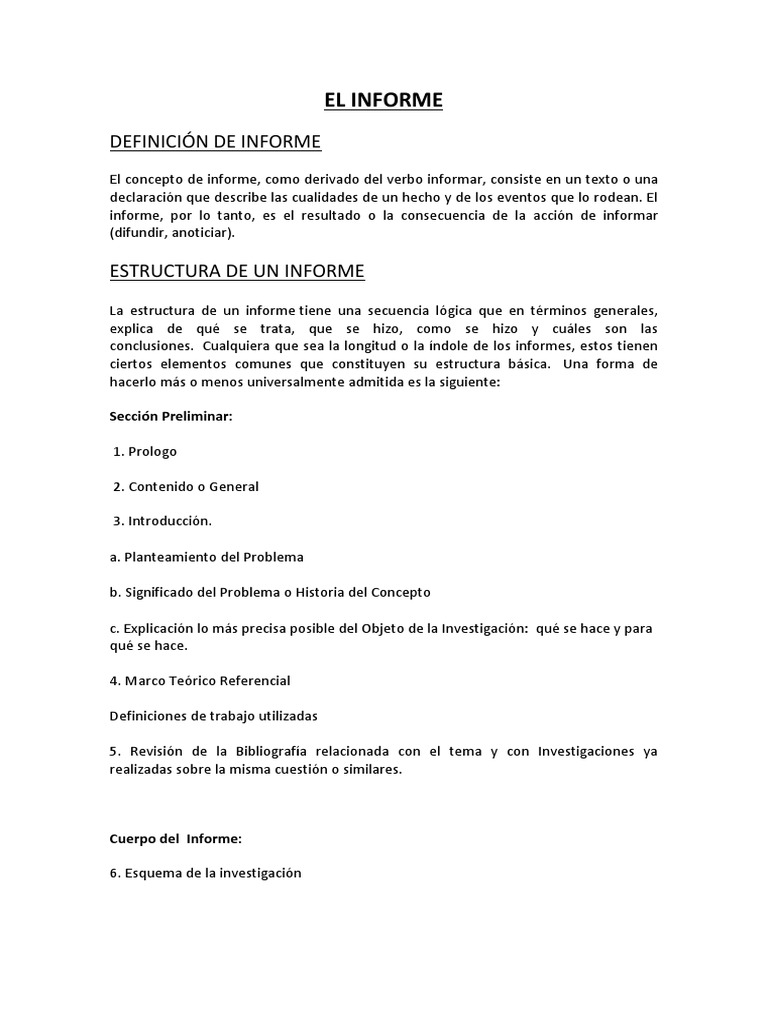 Definición de Informe | PDF | Información | Toma de decisiones