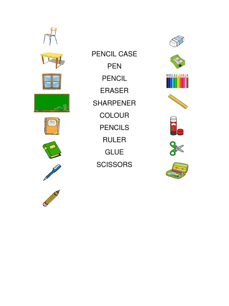 Pencil Case PEN Pencil Eraser Sharpener Colour Pencils Ruler Glue ...