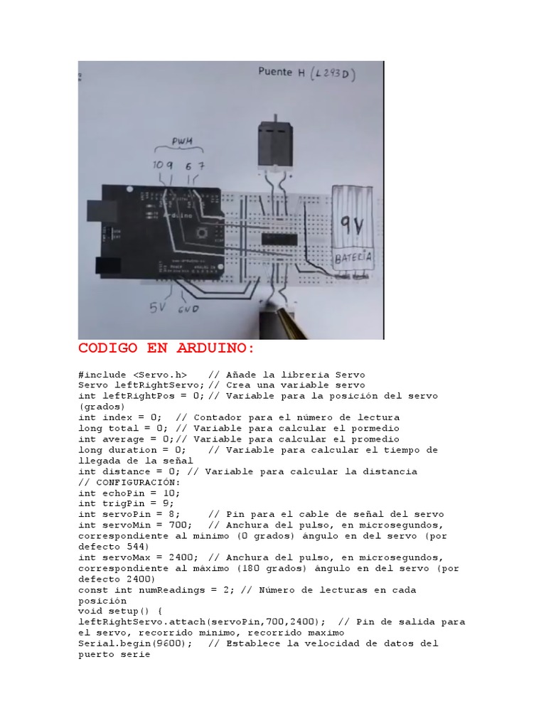 Codigo en Arduino Radar | PDF | Ingenieria Eléctrica | Informática