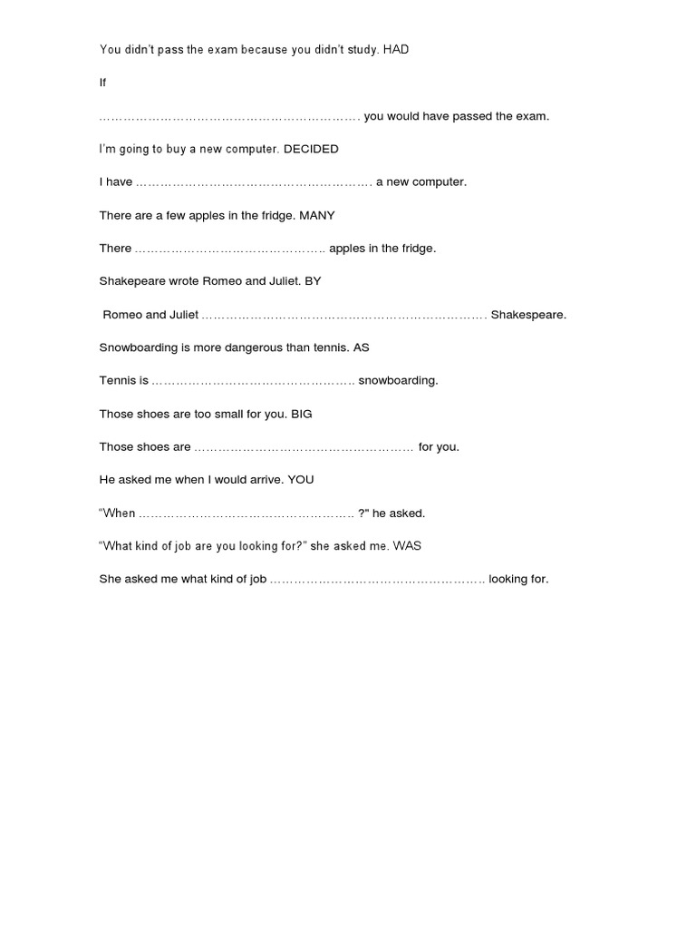 FCE Transformations | PDF