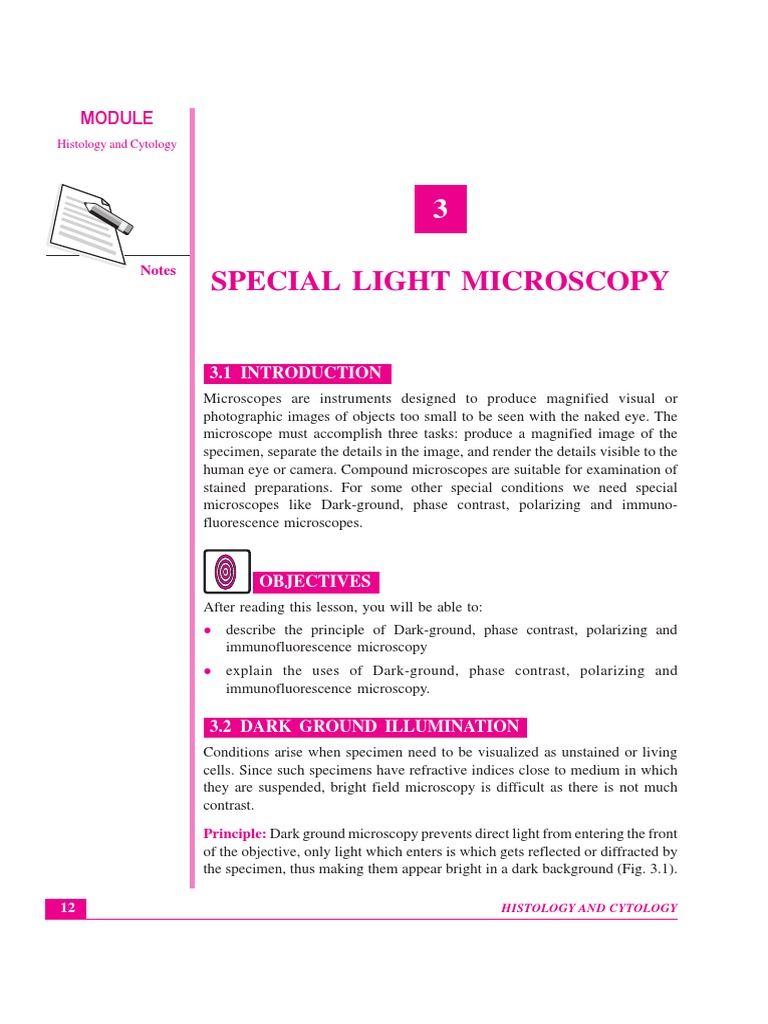 Principles and Applications of Special Light Microscopy Techniques in ...