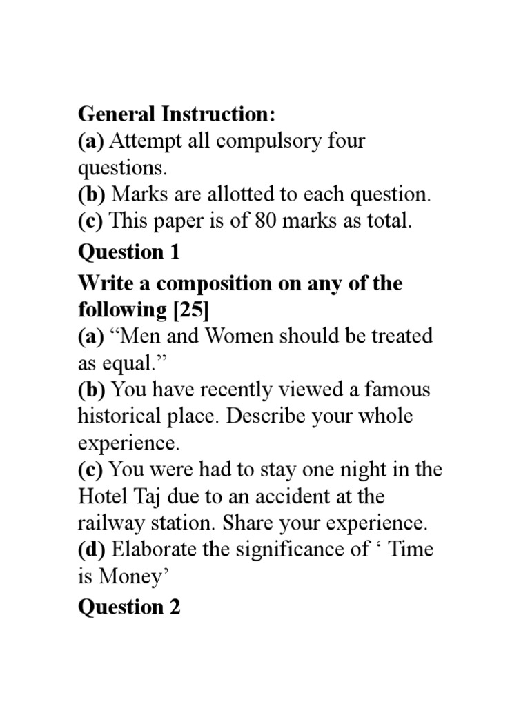 General Instructions | PDF | Teachers | Test (Assessment)