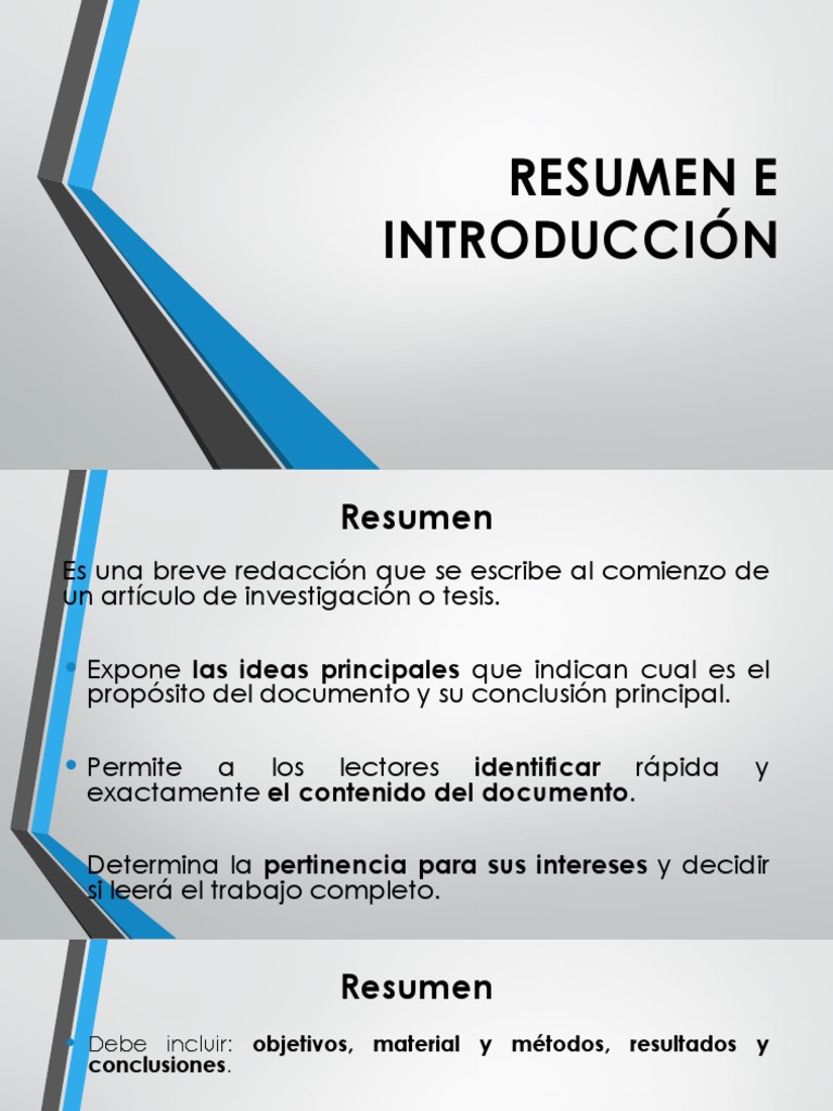 Cómo Redactar Resumen e Introducción | PDF | Abuso Sexual Infantil ...