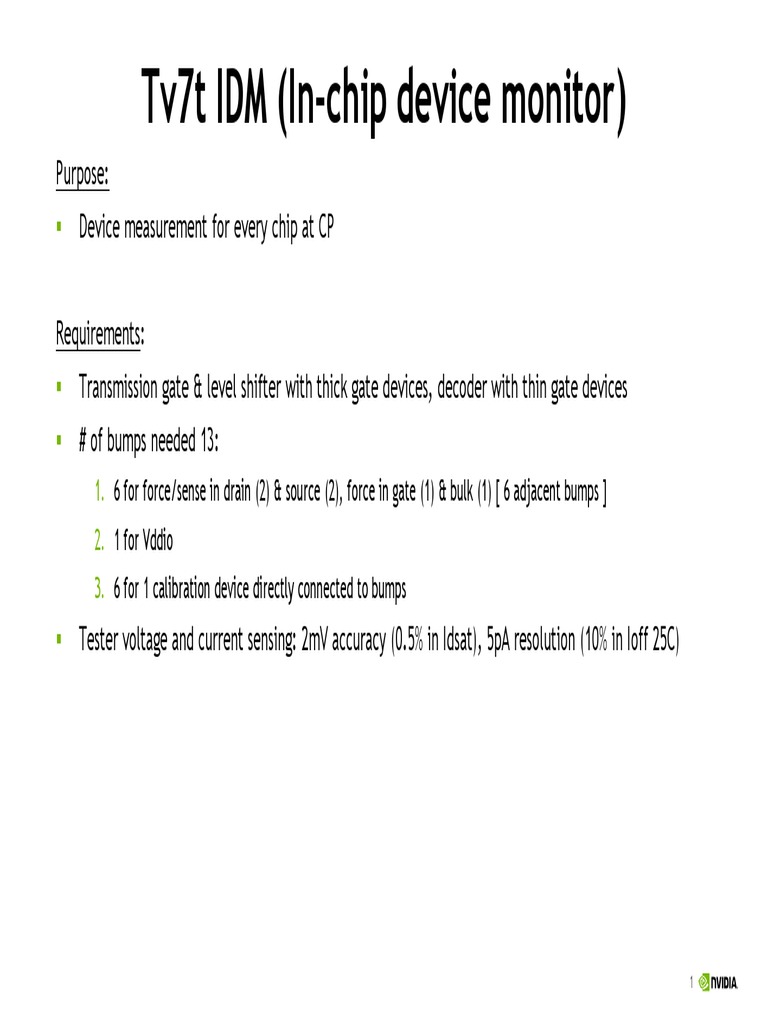 Tv7t IDM (In-Chip Device Monitor) | PDF | Electronic Circuits | Electronics