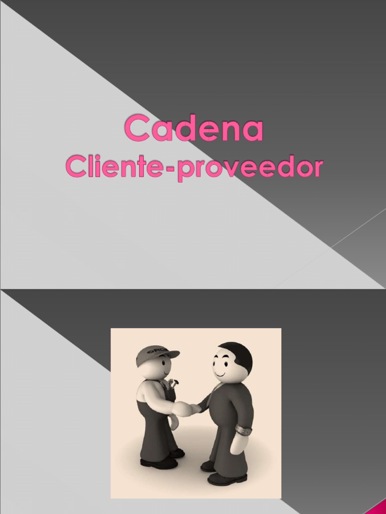 Cadena Cliente Proveedor | PDF | Cliente | Calidad (comercial)