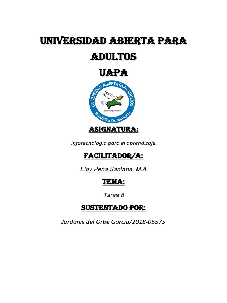 Tarea 8 de La Unidad 1 Infotecnologia | PDF