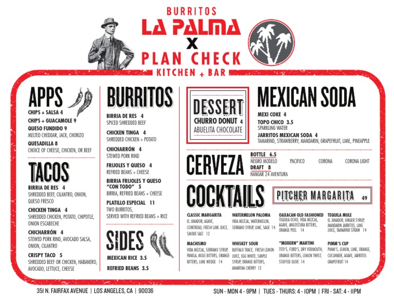 La Palma Mexican Grill Menu | PDF | Western Cuisine | Regional & Ethnic ...