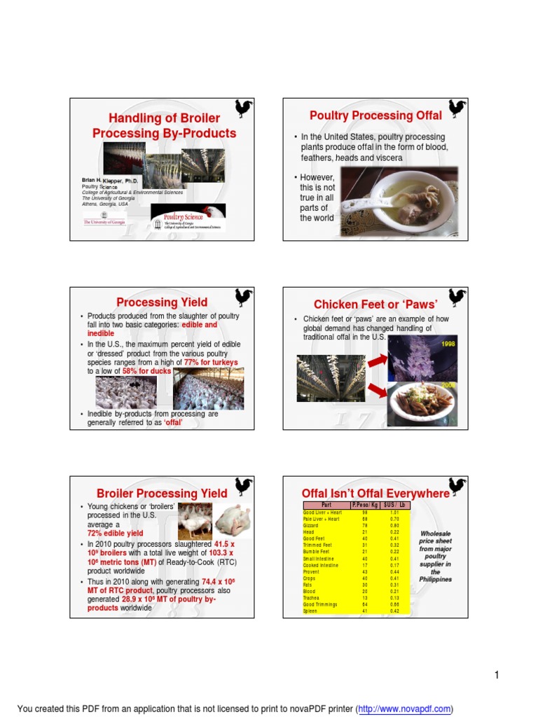 Handling of Broiler Processing By-Products | PDF | Poultry | Poultry ...