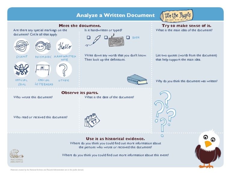 Written Document Analysis Worksheet Novice | PDF | Document | Epistemology