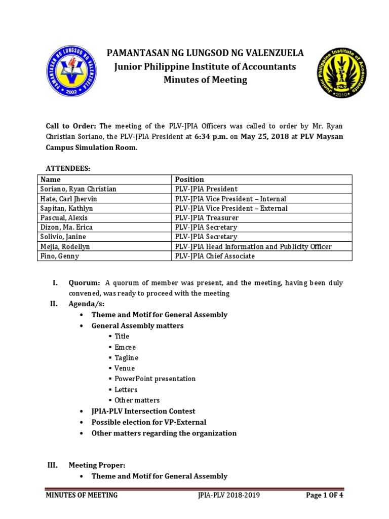 Pamantasan NG Lungsod NG Valenzuela Junior Philippine Institute of ...