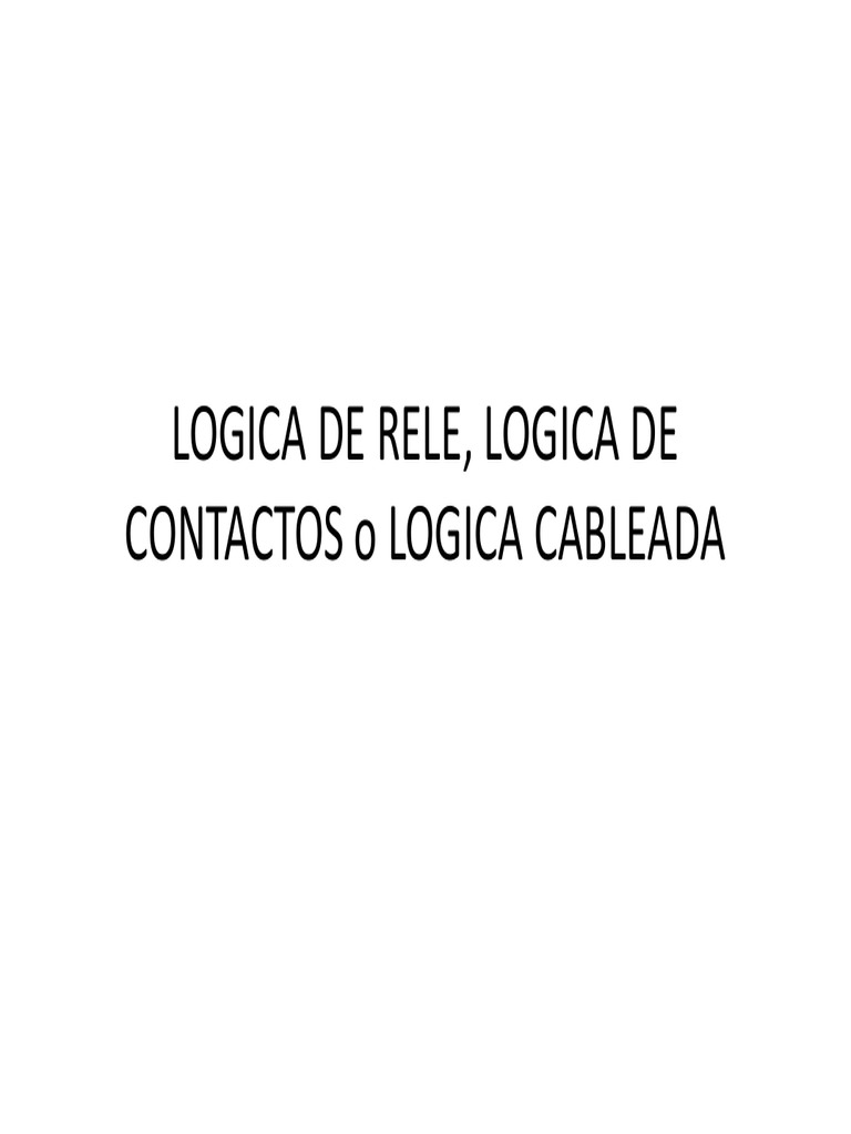 Logica de Rele - r01 | PDF | Relé | Electricidad