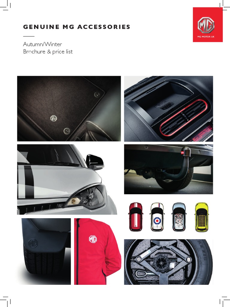 Autumn/Winter Brochure & Price List: Genuine MG Accessories | PDF ...