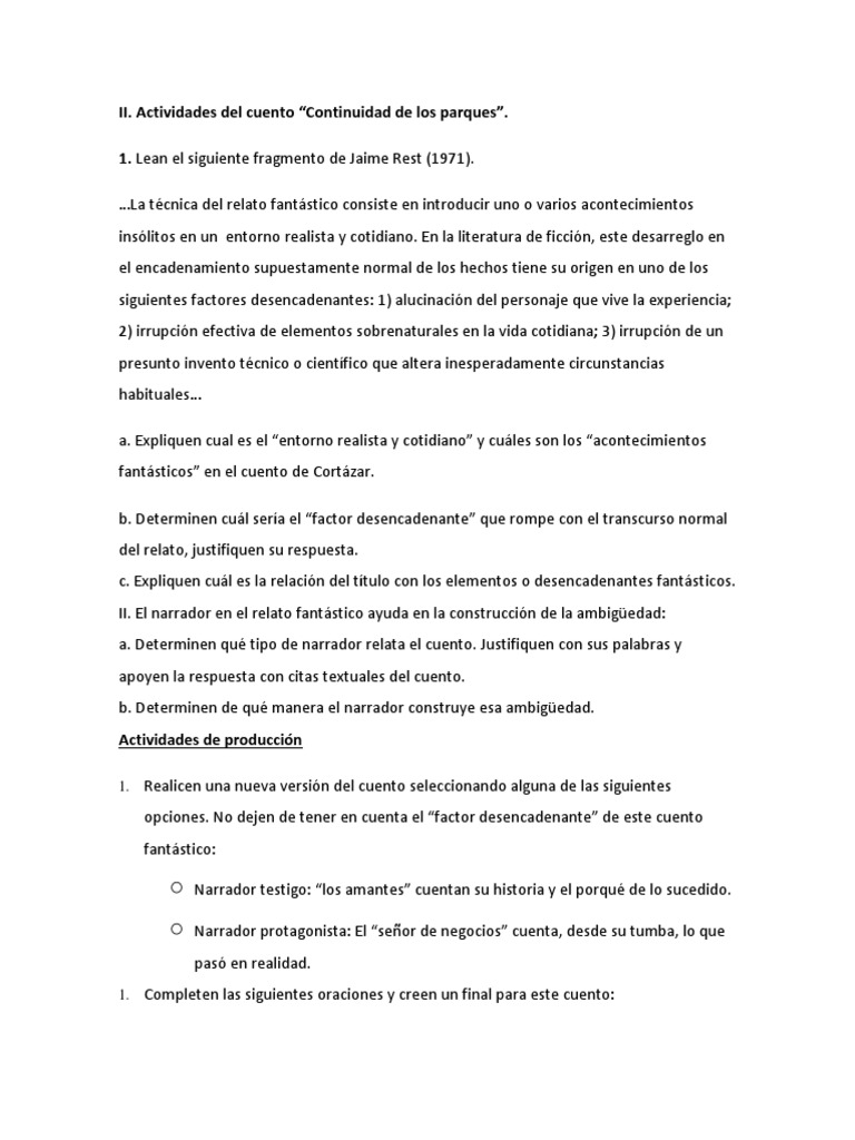 Continuidad de Los Parques | PDF