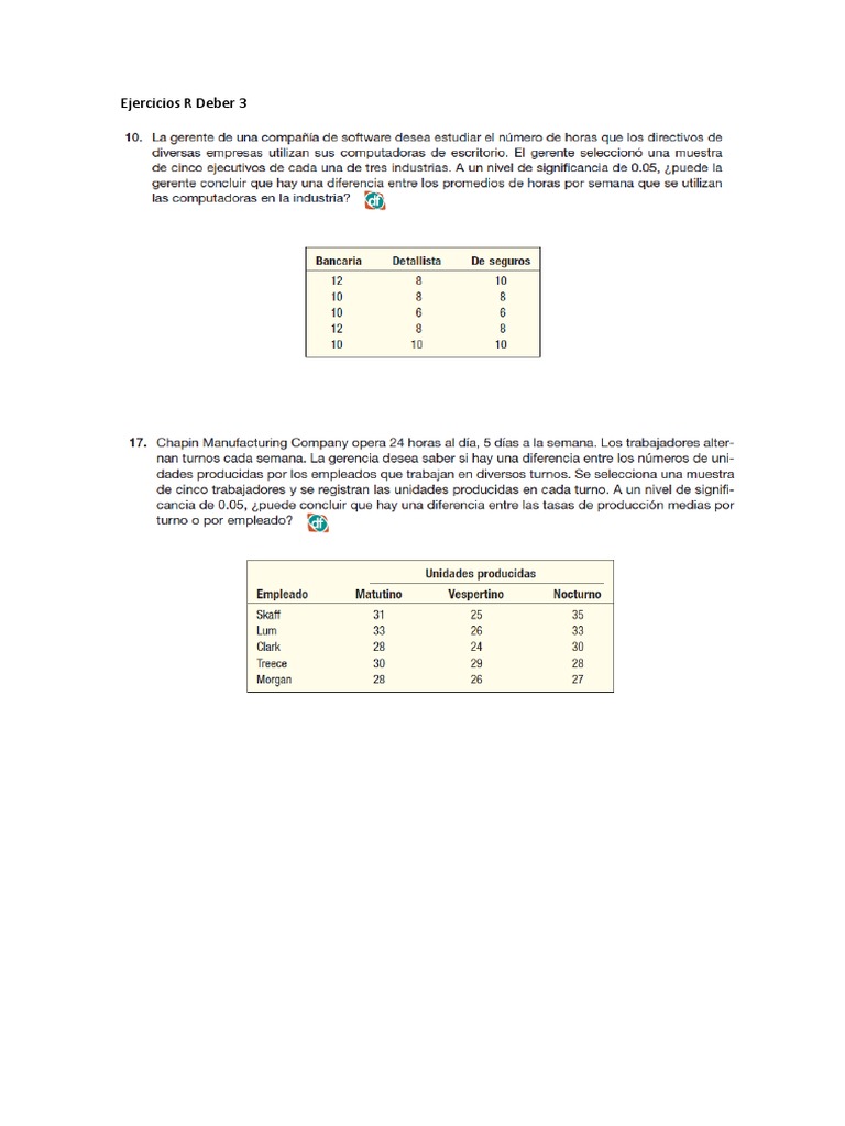 Ejercicios R Deber 3 | PDF