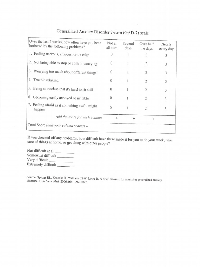 Gad 7 PDF | PDF