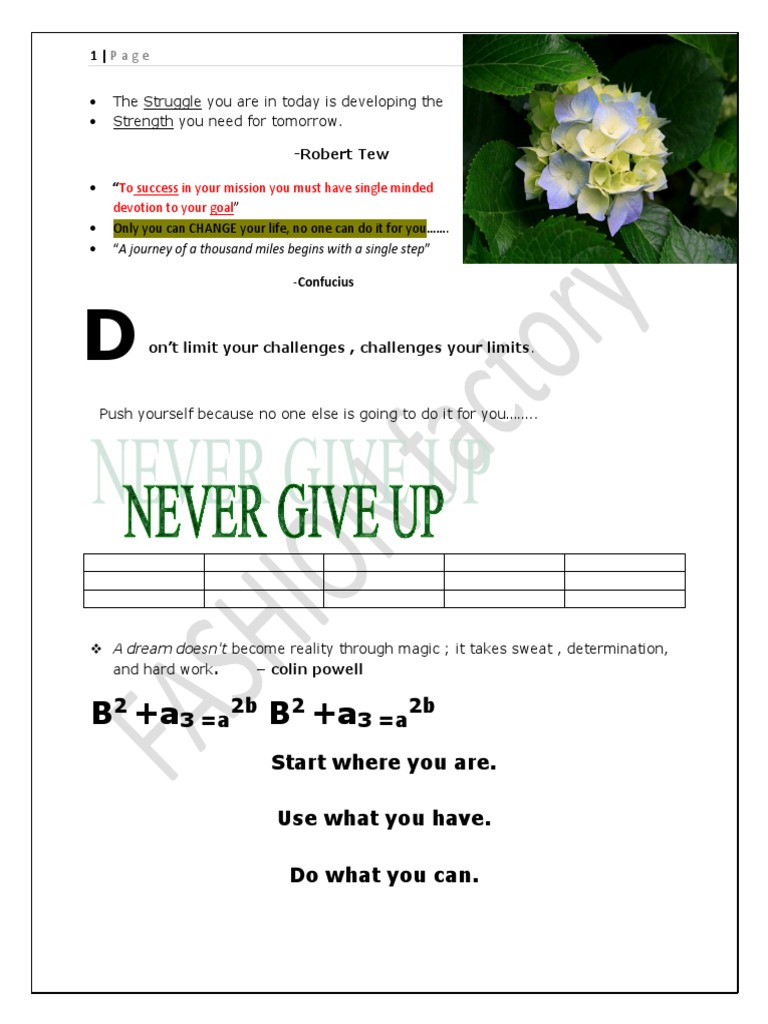 B +a B +a: 2 3 A 2b 2 3 A 2b Start Where You Are. Use What You Have. Do ...