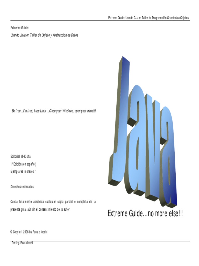 Guia Jcreator PDF | PDF | Java (lenguaje de programación) | Programa de ...