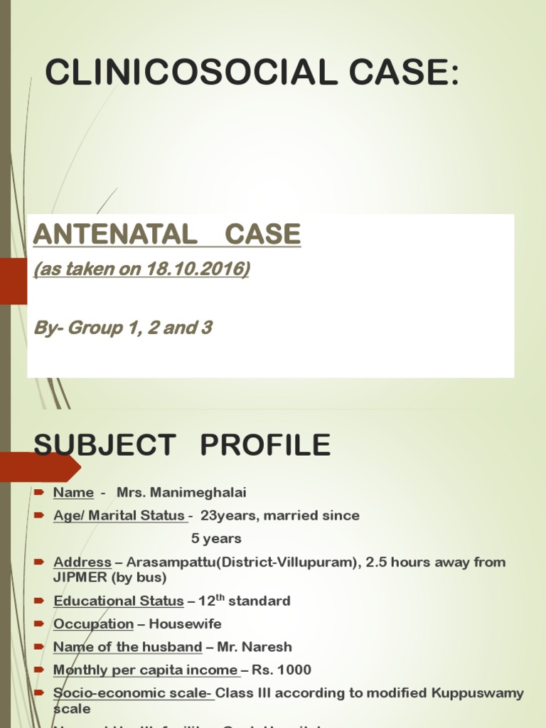 Severe Anemia in Antenatal Case Study | PDF | Pregnancy | Medical ...