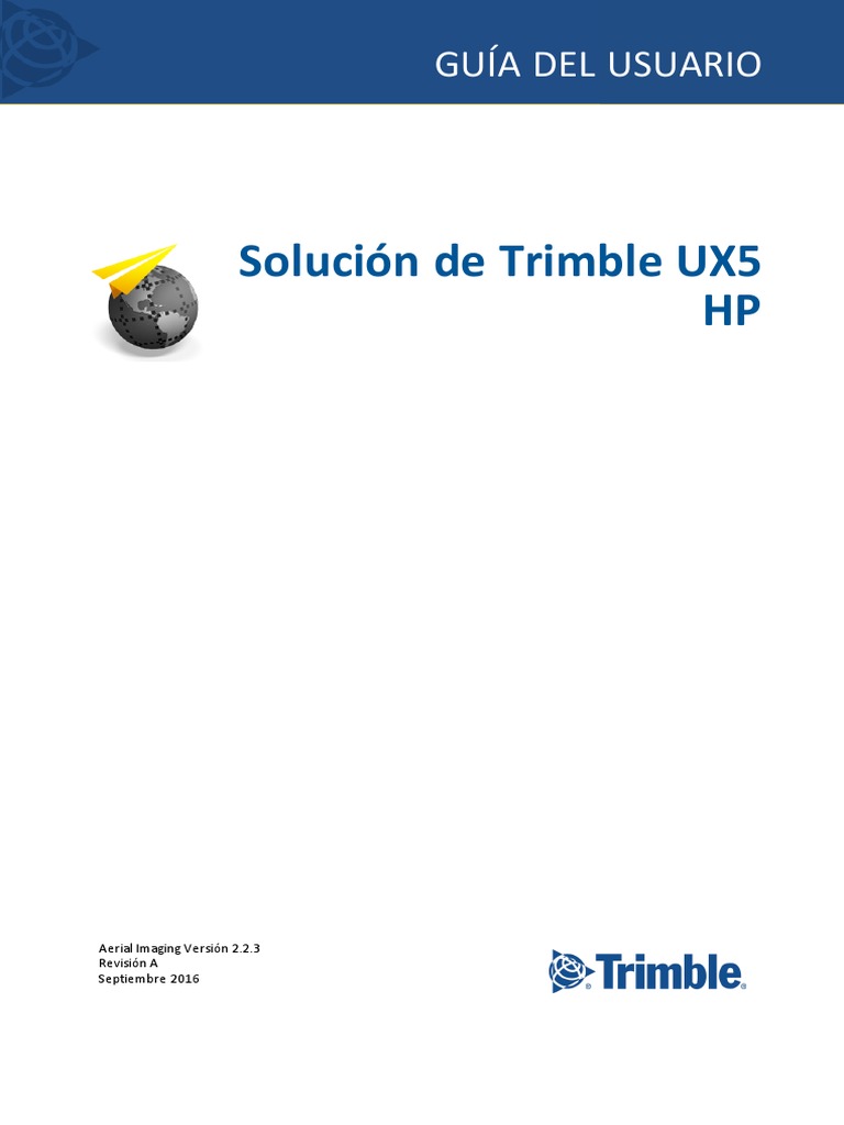 Trimble UX5 HP - Guía de Usuario Aerial Imaging v2.2 (ESP) | PDF ...