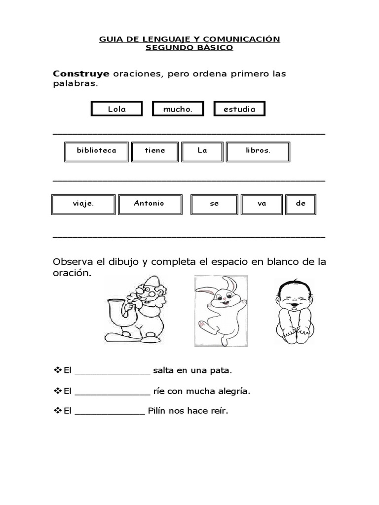 Guia de Lenguaje 2º Basico | PDF