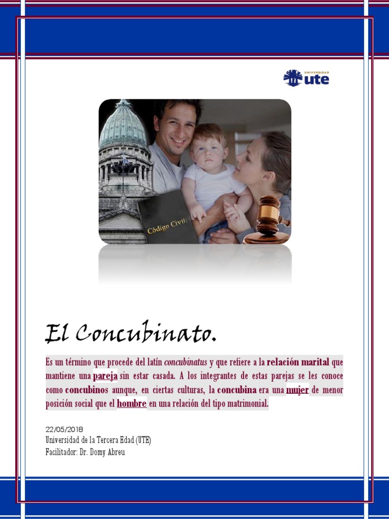 Definición y características del concubinato | PDF | Matrimonio | Familia