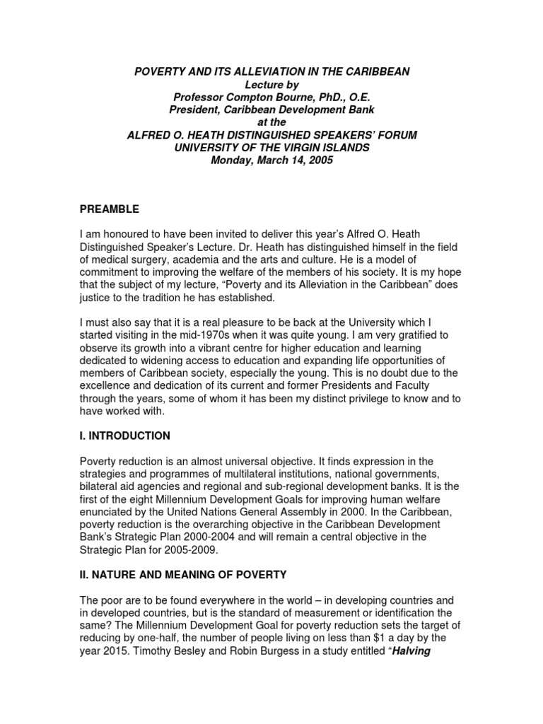 Poverty in The Caribbean | Download Free PDF | Economic Inequality ...