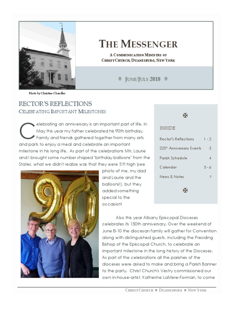 Christ Church Messenger JunJul 2018 | PDF | Church Organization ...