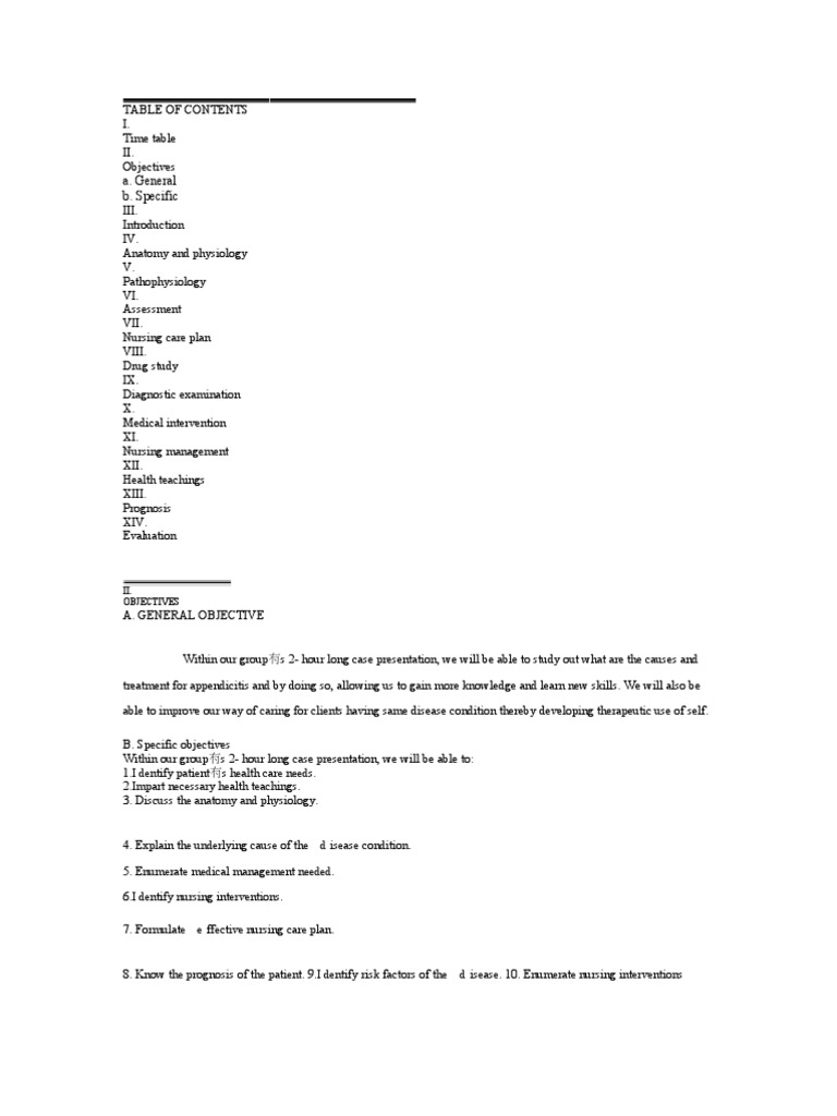 Acute Appendicitis Medical Report | PDF | Large Intestine ...