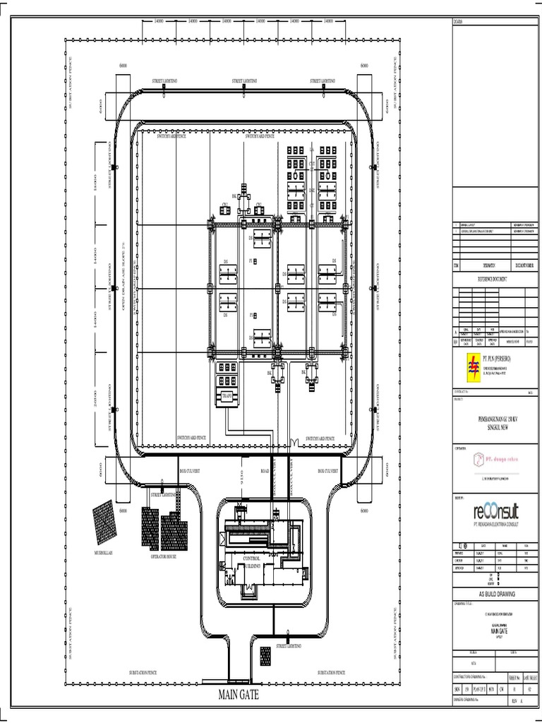 Main Gate Layout | PDF | Electrical Substation | Energy Technology