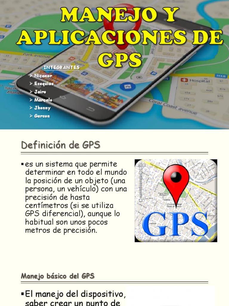 Manejo Y Aplicaciones De Gps Pdf Sistema De Posicionamiento Global