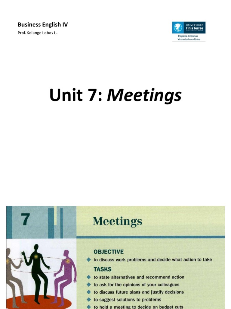 Unit 7: Meetings: Business English IV | PDF