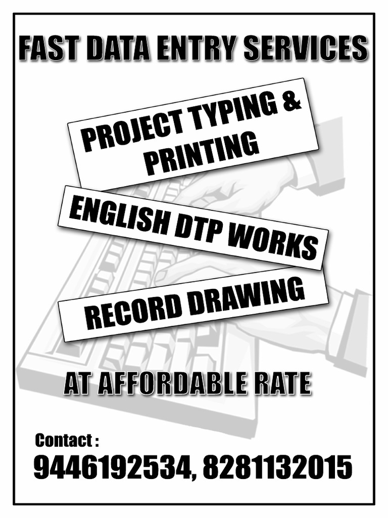 Project Typi NG & PRI NTI NG: Fast Data Entry Servi CES | PDF