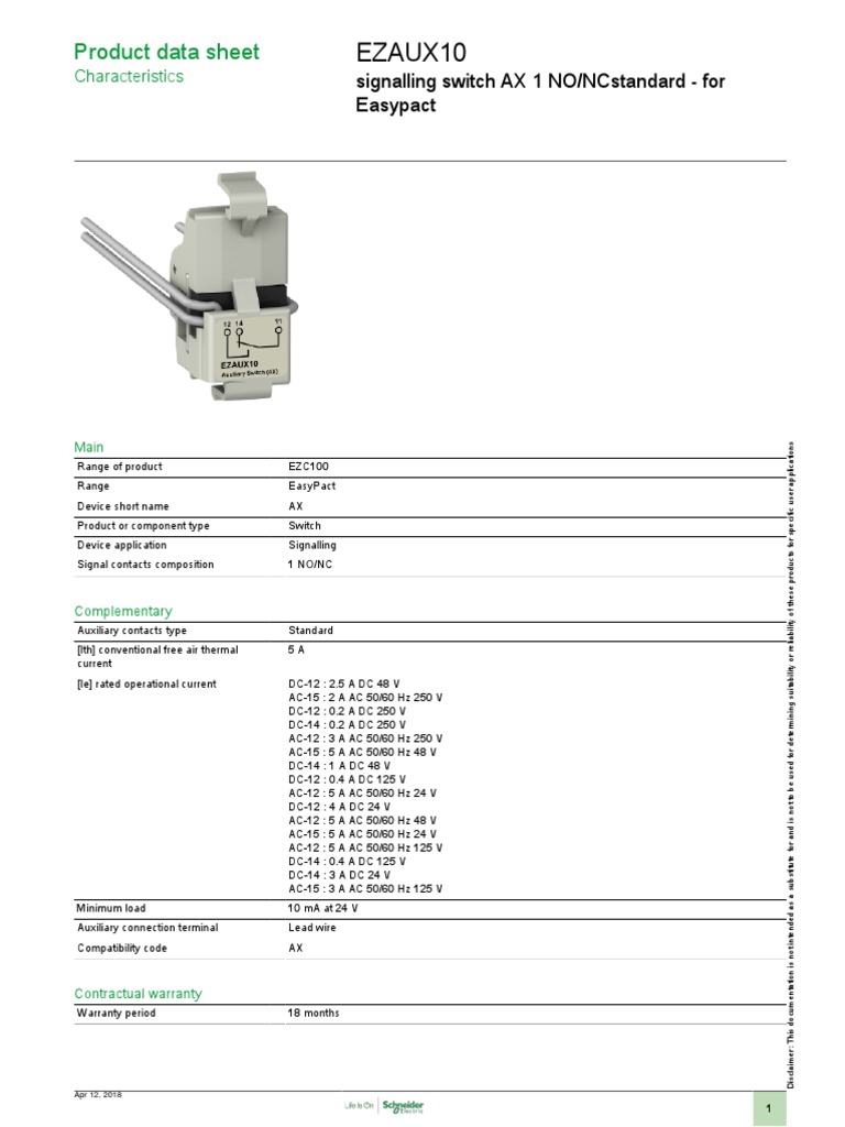 EasyPact EZC - EZAUX10 | PDF