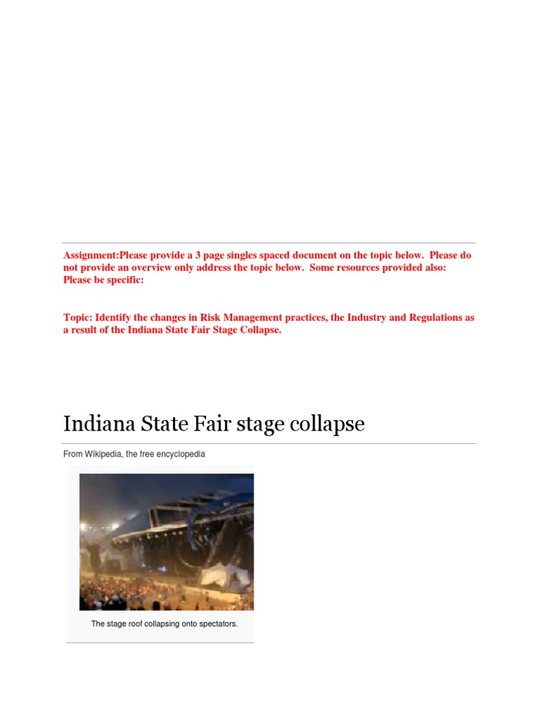 Indiana State Fair Stage Collapse: From Wikipedia, The Free ...