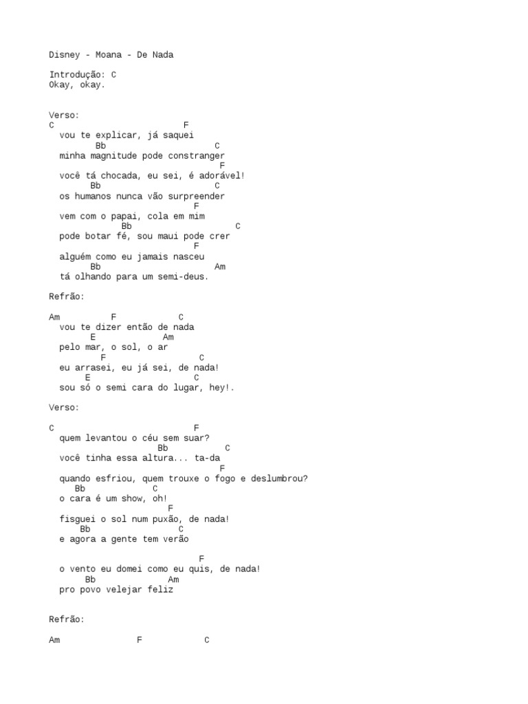 Moana de Nada | PDF | Lazer