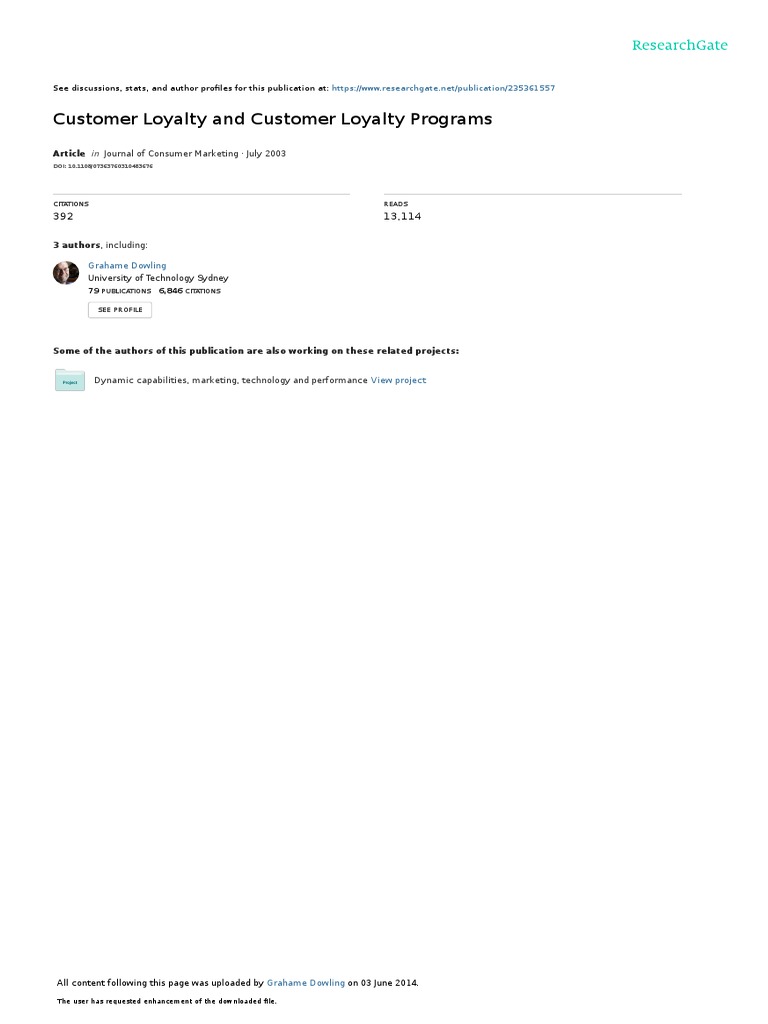 Customer Loyalty and Customer Loyalty Programs | PDF | Brand | Attitude ...