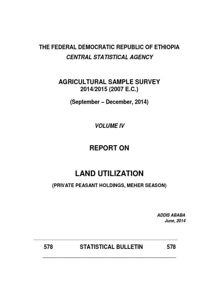Agricultural Sample Survey 2015volume 4 - 2 | PDF | Sampling ...