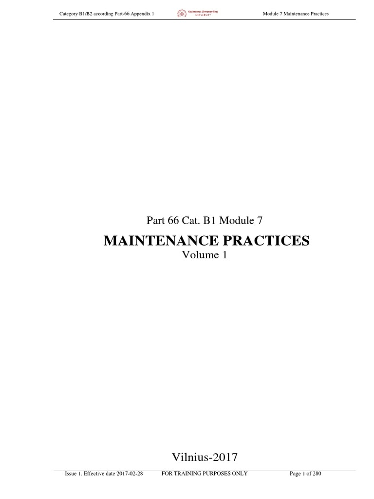 Part 66 Cat. B1 Module 7 MAINTENANCE PRACTICES | PDF | Fires | Rivet