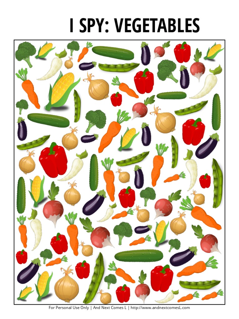 I Spy Vegetables PDF | PDF