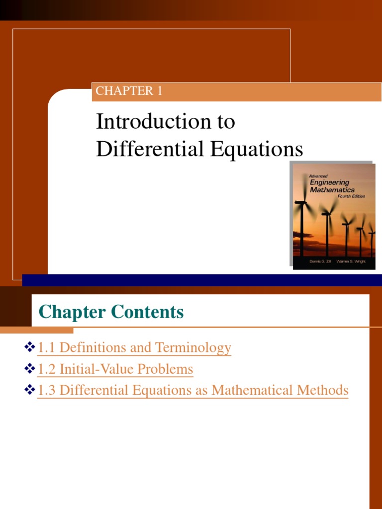 Ch01 Introduction To Differential Equations | PDF | Ordinary ... Ch01 Introduction To Differential Equations | PDF | Ordinary ...