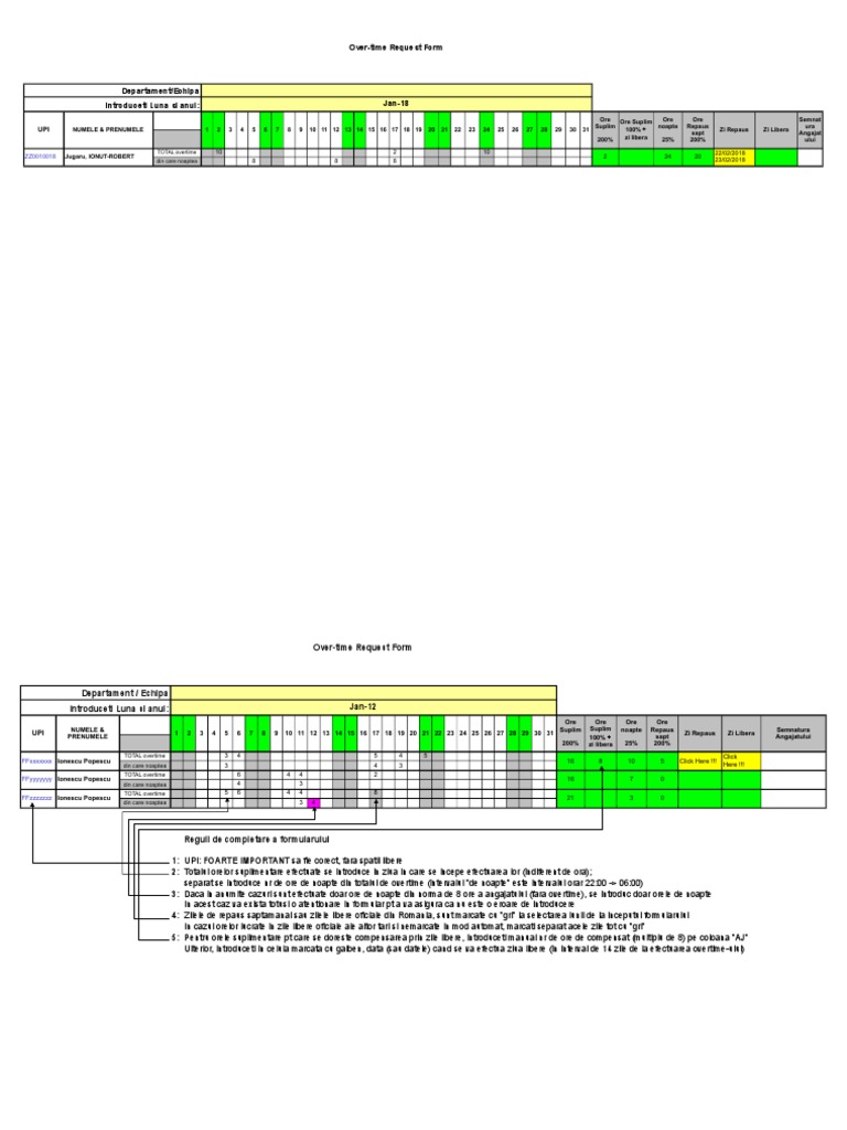 Form - Over-Time Request - Update 2018 - Ian | PDF
