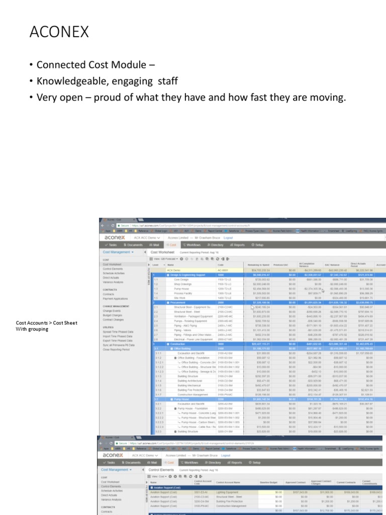 An Overview of ACONEX's Connected Cost Module and its Focus on ...