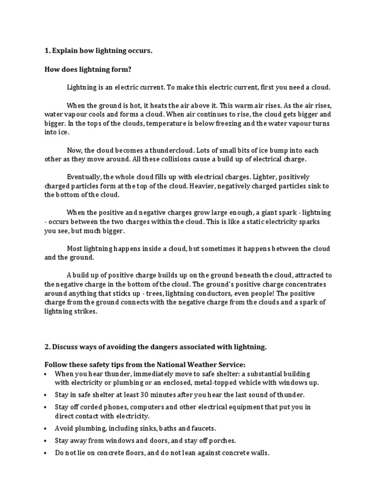 Explain How Lightning Occurs. How Does Lightning Form? | Download Free ...