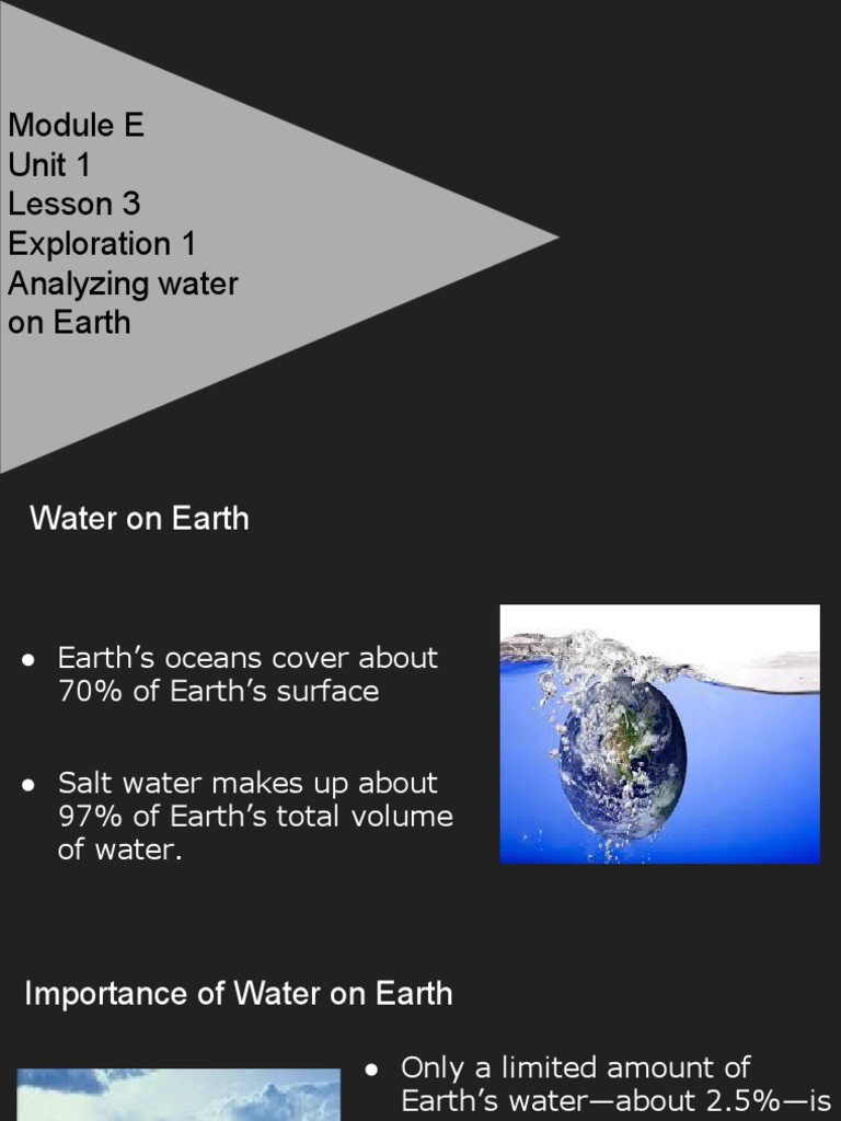 Water's Role on Earth | PDF | Fresh Water | Earth