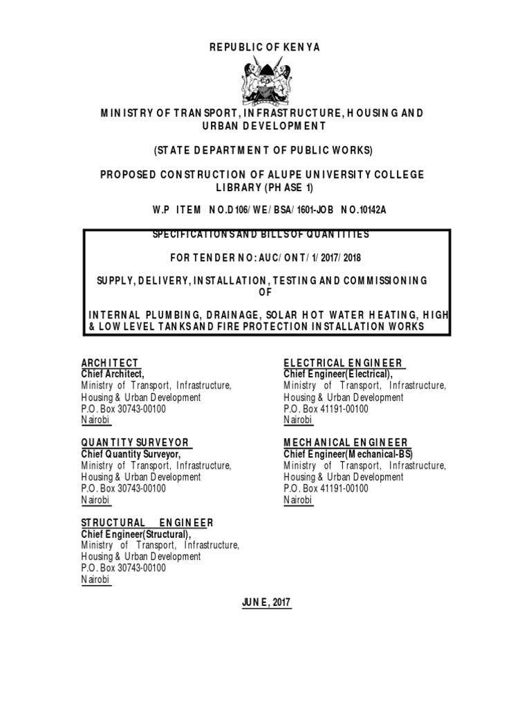 2 Plumbing and Drainage Tender Document | PDF | Legal Tender | Guarantee