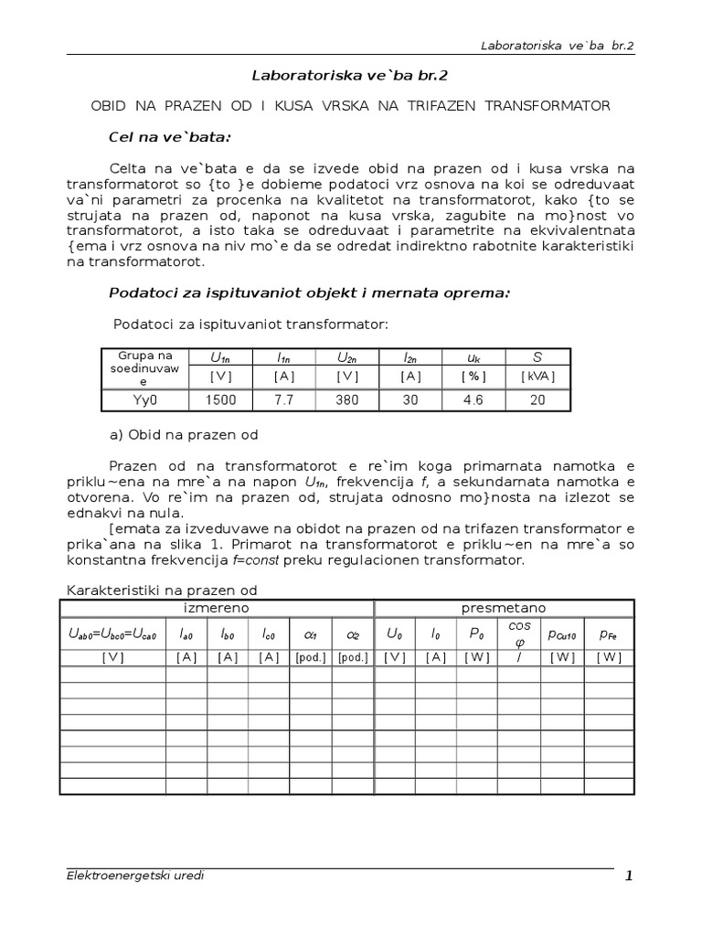 Prazen Od I Kusa Vrska Na TR | PDF